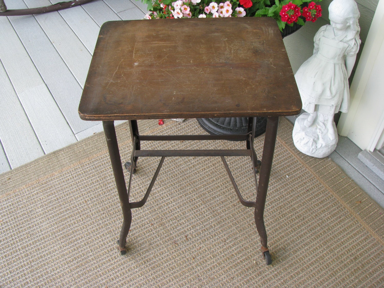 Vintage Typing Table with Drawer – Haute Juice