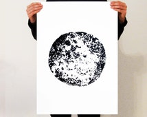 Popular items for moon screen print on Etsy