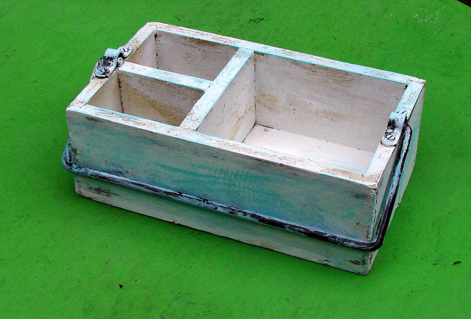 Rustic Wooden Box Heavy Metal Handle Rustic Wedding Wood Box