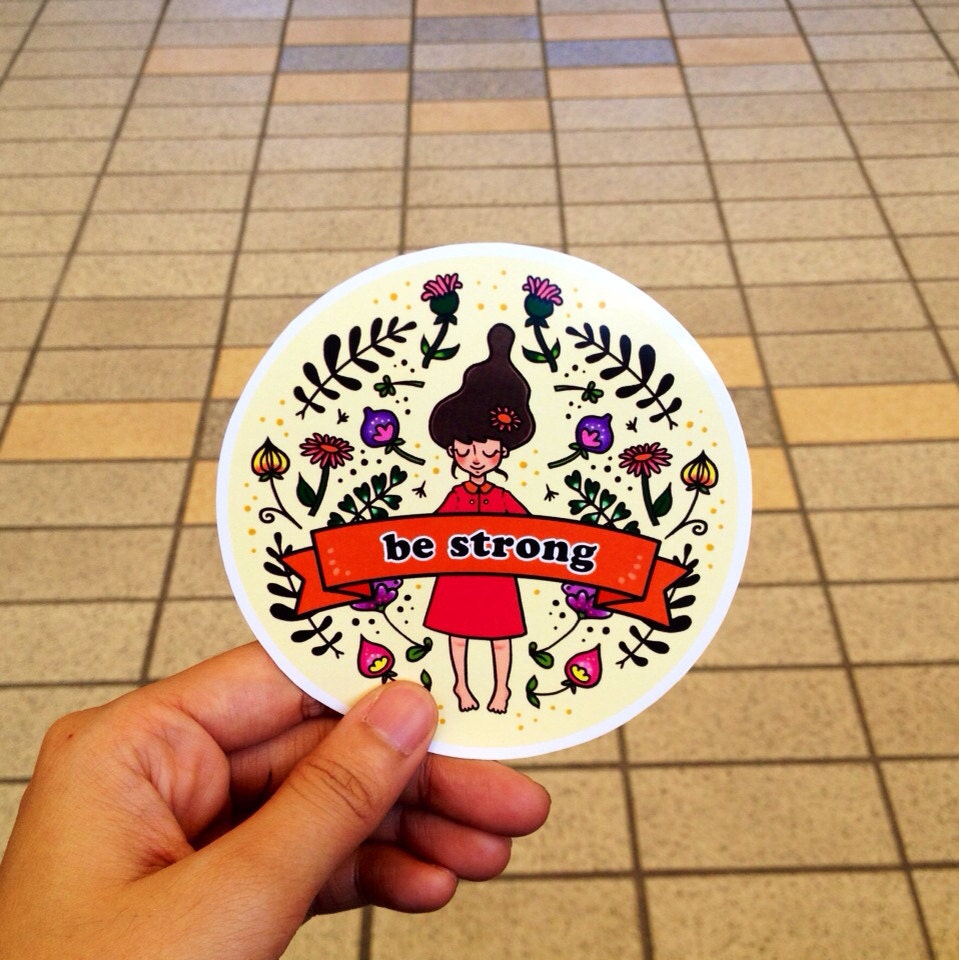 Be Strong Sticker Pack by azreenChan on Etsy