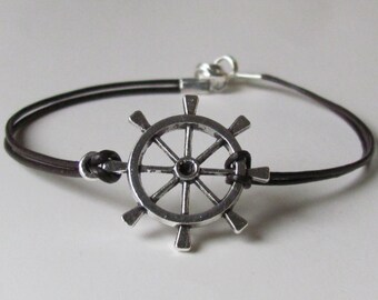 Ships Wheel Jewelry Rudder Bracelet Nautical Bracelet Nautical Jewelry ...