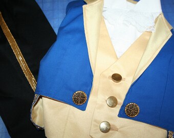 Beast Costume BLUE Tuxedo Jacket Prince Costume Tailcoat