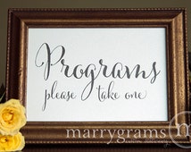 Popular items for wedding program sign on Etsy