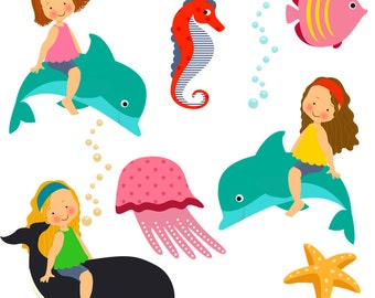 Sea Life Clipart Volume 2 Ocean Clip Art Set 24 Hi-Res