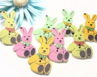 Popular items for bunny buttons on Etsy