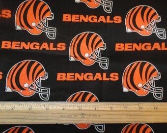 NFL Cincinnati Bengals Cotton Fabric Fat Quarter 29x18 Inches
