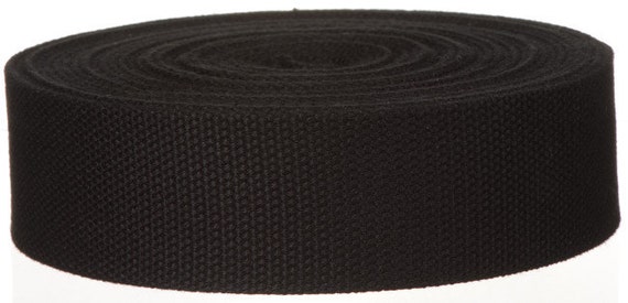 2 inch Cotton Webbing 40 yards Black 51mm-wide