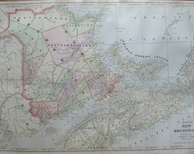 Popular items for new brunswick map on Etsy