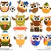 Birthday owl clip art for Personal and Commercial use