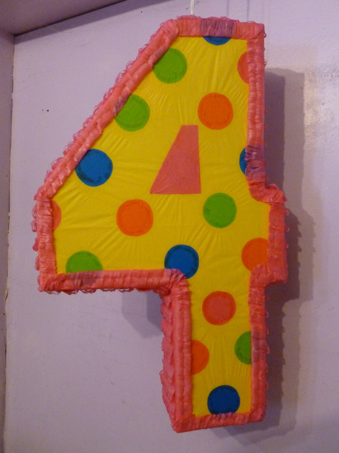 Number Four Piñata by pinatarte1 on Etsy