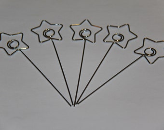 10 Star Shaped Metal Wire - Table Number Holder, Placecard Holder ...