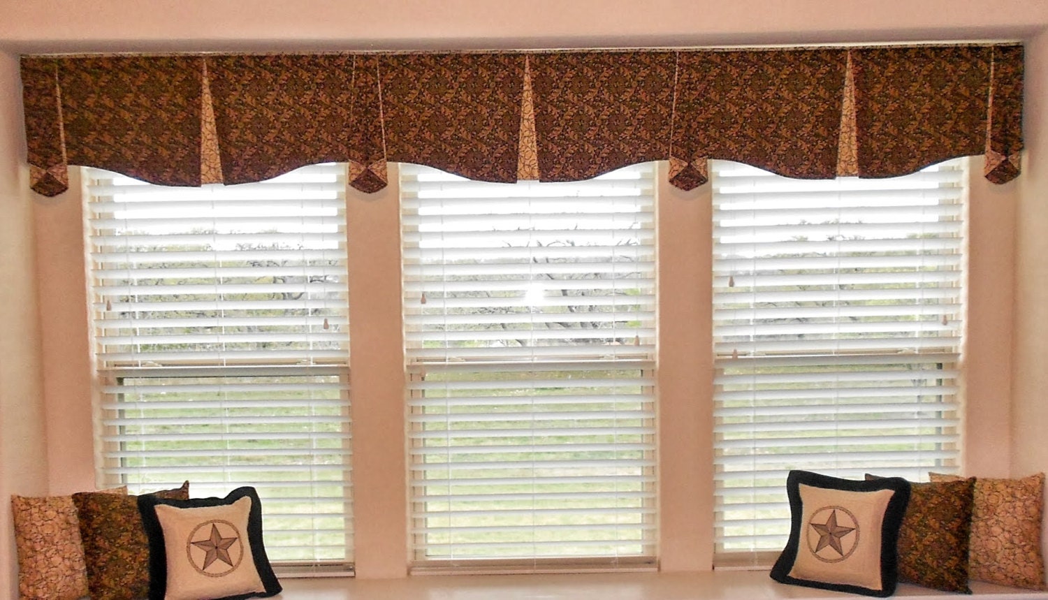 Custom Wide Width Window Valance MAISON Hidden Rod Pocket