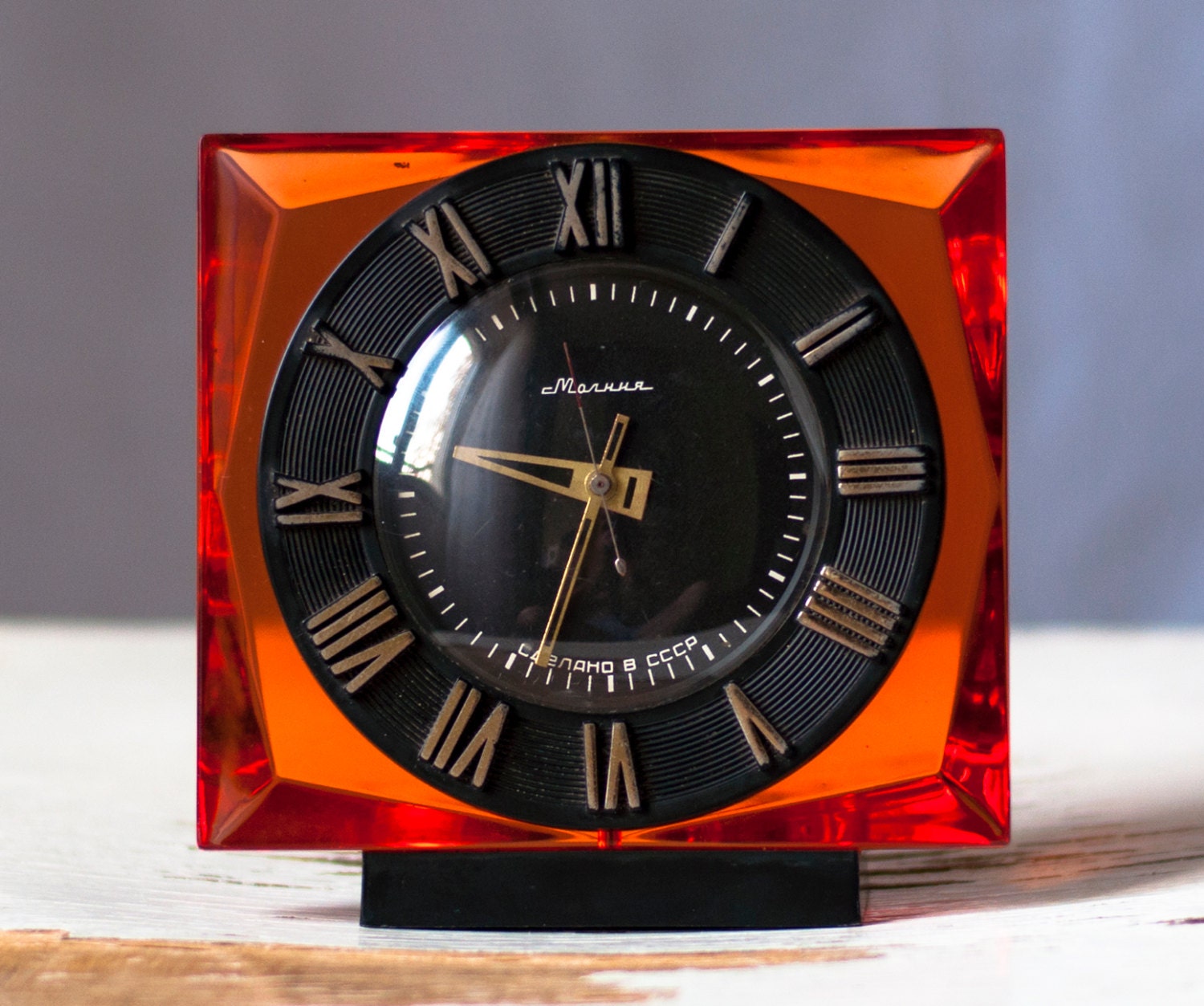 Soviet clock Russian clock Mechanical clock Rare by SovietWatches