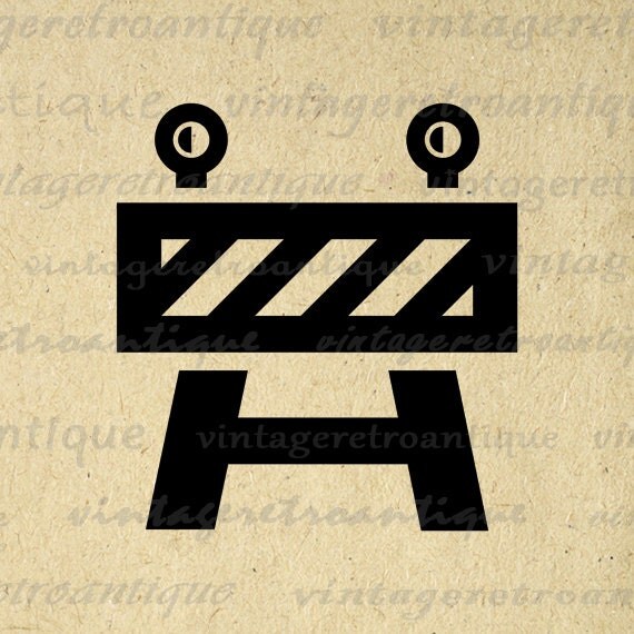 Printable Graphic Roadblock Image by VintageRetroAntique on Etsy