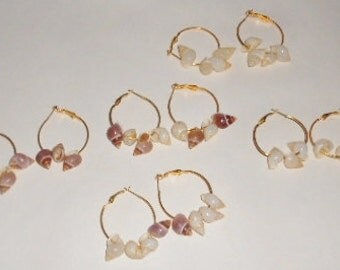 Popular items for tiny shell earrings on Etsy