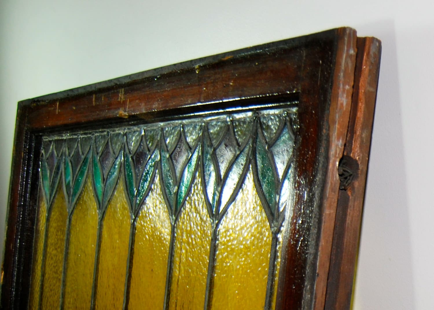 Antique Stained Glass Window Transom