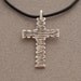 Modern Cross Necklace Sterling Silver Cross by SilverJewelleryPlus
