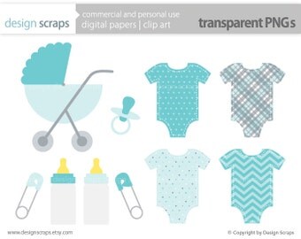 Blue baby clipart | Etsy