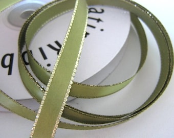 Gold edge ribbon | Etsy
