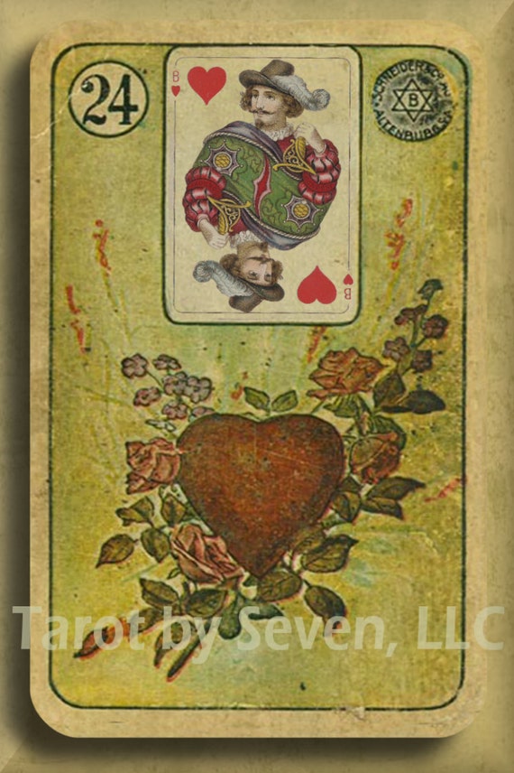 Vintage LENORMAND 1800s Deck remastered with CHOICE of BACKS