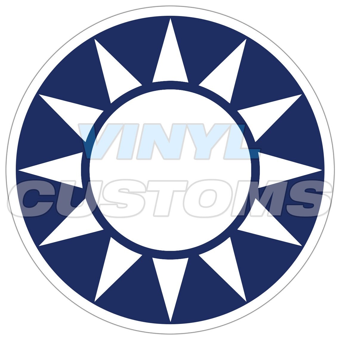 Republic of China Roundel Vinyl Decal Sticker