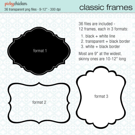 Simple Black Border Labels