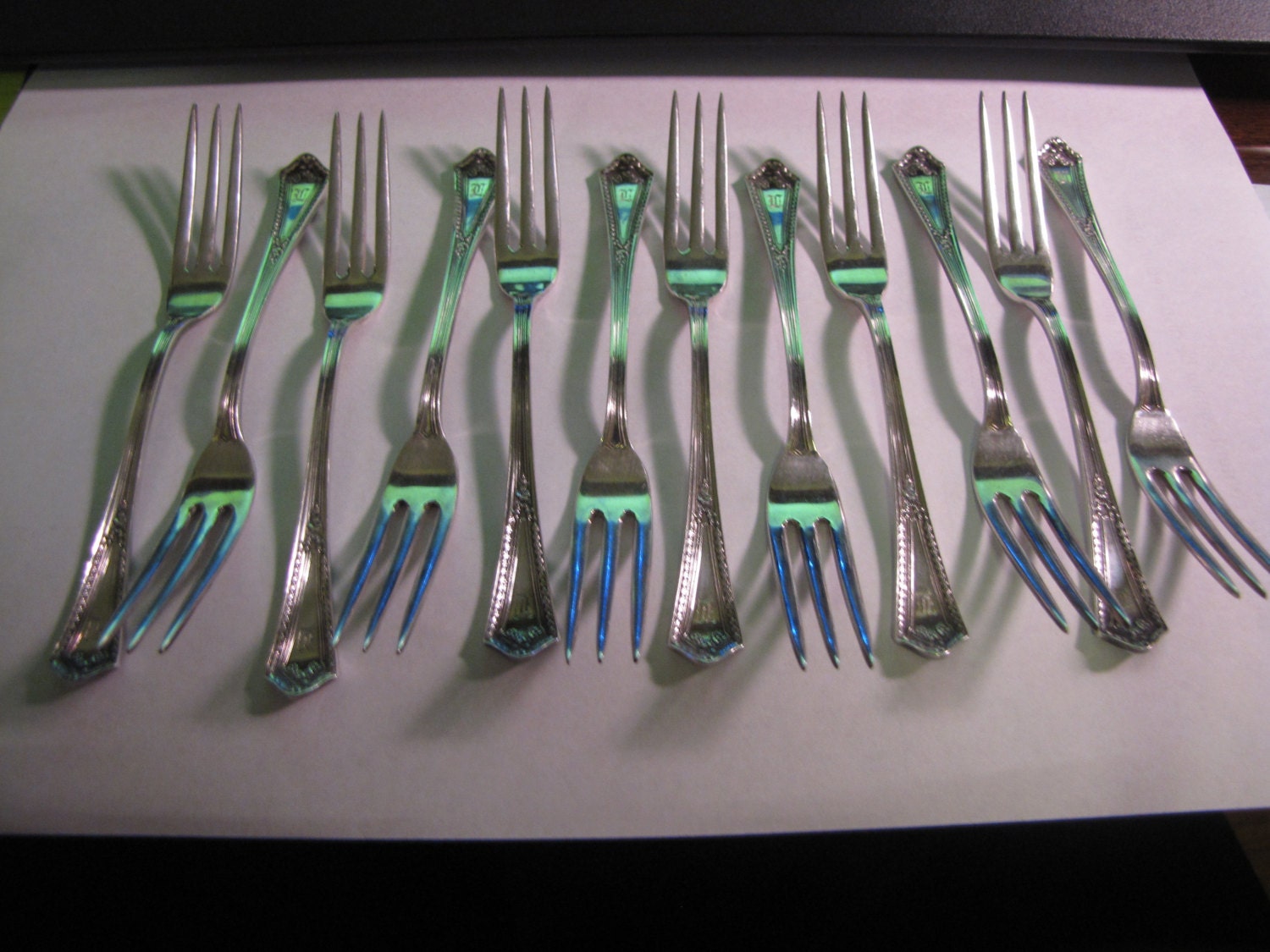 Sterling Silver Strawberry Forks Set of 12 By International the ...