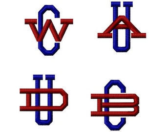 Vintage monogram Machine Embroidery Fonts 1002 by EmbFonts