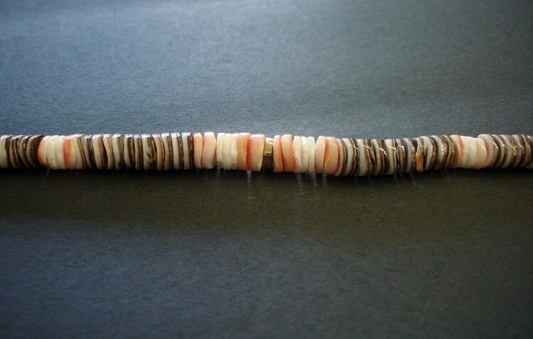 Graduated Black Olive Shell Heishi Beads 16 by MichellesShellcraft