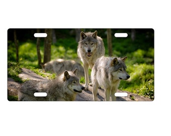 Unique wolf license plate related items | Etsy