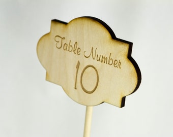 Popular items for wood table numbers on Etsy