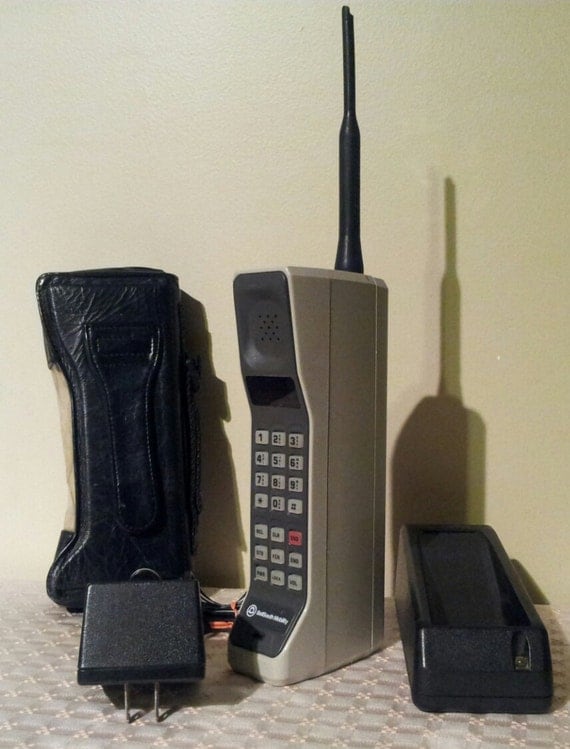 Vintage Motorola Brick Cell Phone 80s 90s by VintageTechnoNerd