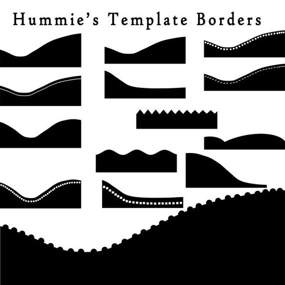 Digital Scrapbooking Border Templates Commercial Use and