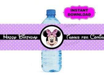 Popular items for minnie mouse labels on Etsy