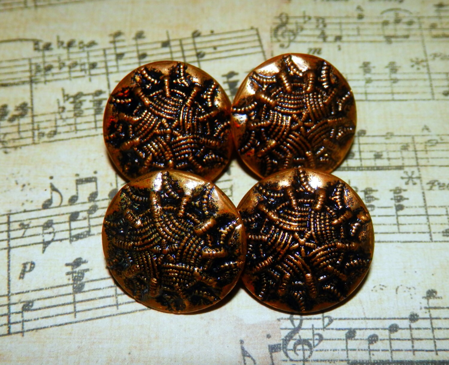 Metal Buttons Vintage Decorative buttons Shank Buttons Set