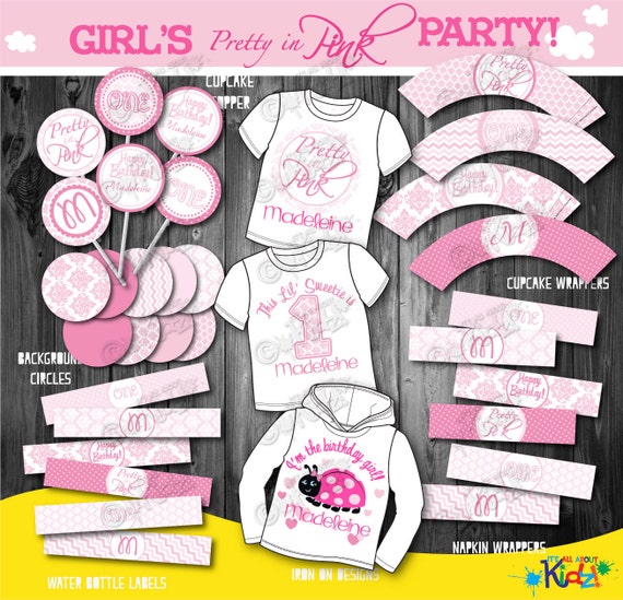 INSTANT DOWNLOAD. Pretty in Pink Photo Banner with Monthly