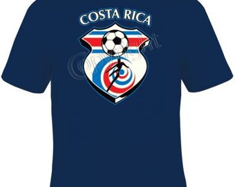 Costa Rica Soccer Football T-Shirt Red Blue White Black S-3XL Fast Shipping