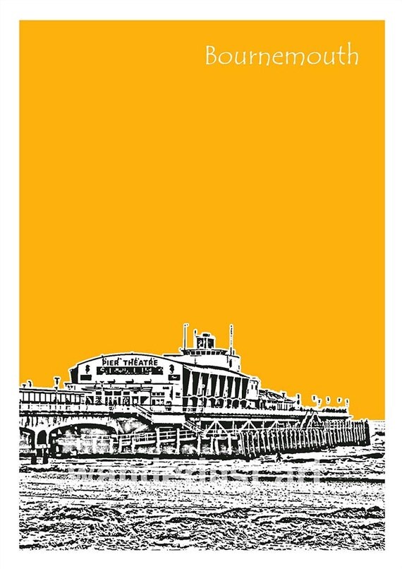 Bournemouth Art Print Poster A4 Size Bournemouth Pier Seaside