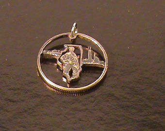 Buffallo money clip cut from a buffalo nickel by RonsCutCoins