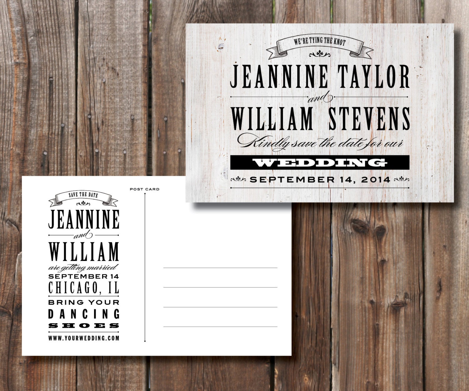Rustic Printable Save The Date Postcard Diy Save The Date Postcard 