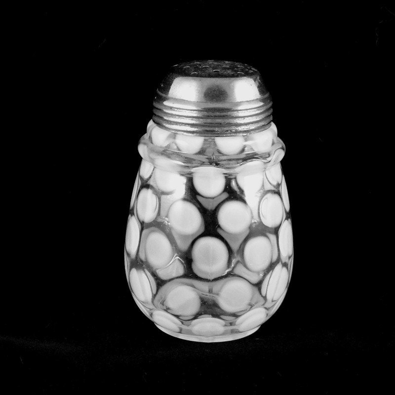 Antique Sugar Shaker Hobbs Brockunier Coin Spot Opalescent Glassware ...