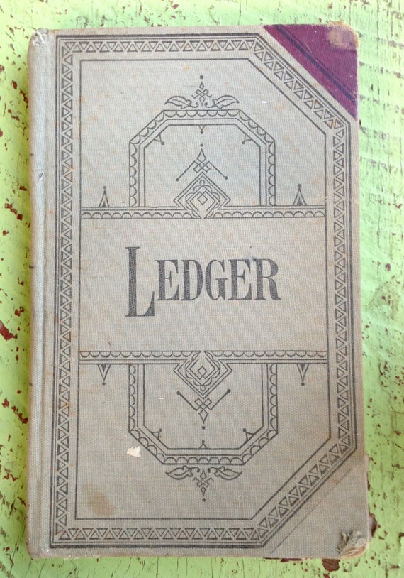 Vintage Ledger 1920s Handwriting Record Book