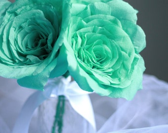 Popular items for green paper flowers on Etsy