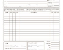 Unique order form template related items | Etsy