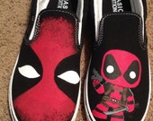 Items similar to Deadpool Custom shoes on Etsy