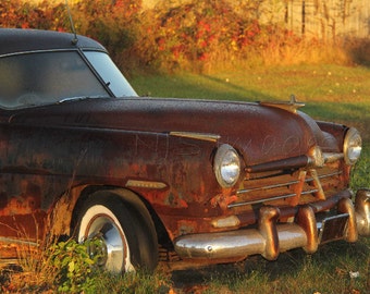 Items similar to Rustic Photography - Rusty - Old - Green Car ...