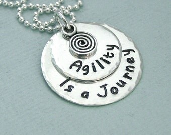 Dog Agility Shoe Tags Hand Stamped Aluminum by PangaeaDesigns