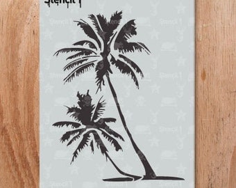 Palm tree stencil | Etsy