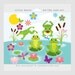 Frogs clipart cute frogs clip art whimsical lilies lake