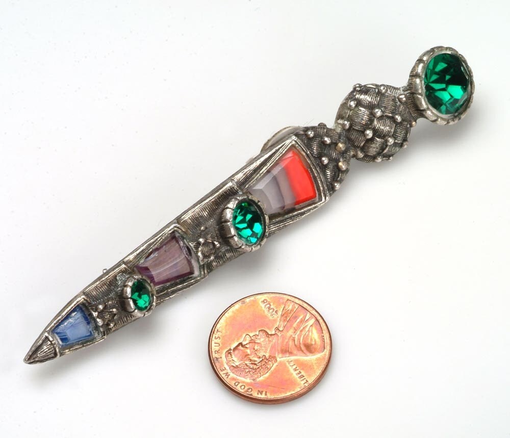 English MIRACLE JEWELRY Brooch: Large by vintagebitsblitz on Etsy